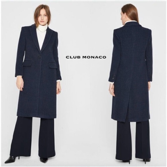 Club Monaco | Jackets & Coats | Club Monaco Navy Long Coat | Poshmark